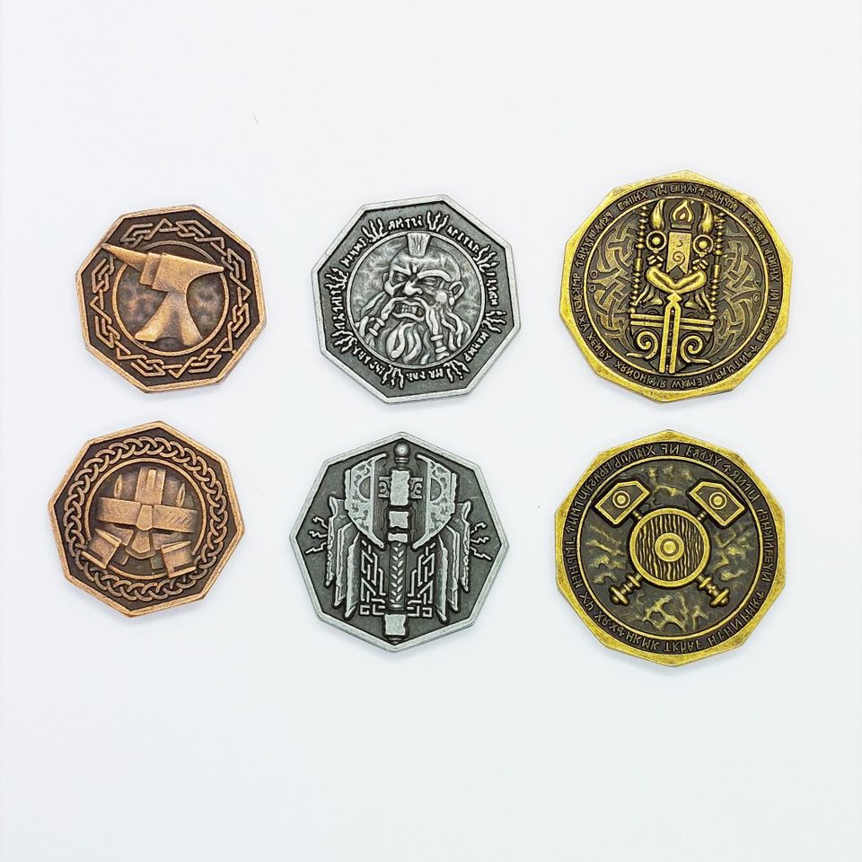 Legendary Metal Coins - Forged Dwarven Coin Set | Black Book Éditions