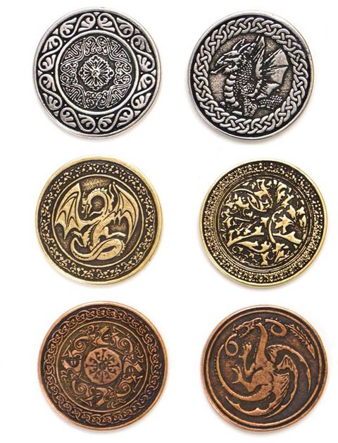 Legendary Metal Coins - Dragon Coin Set | Black Book Éditions