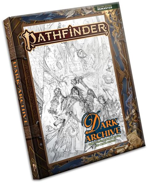 Pathfinder 2E: Dark Archive Sketch Cover (Remastered) VO | Black Book ...